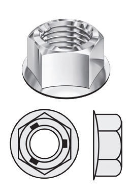 FLANGE TRI-LOC™ | Triple Prevailing-Torque Locknut | Lok-Mor, Inc.